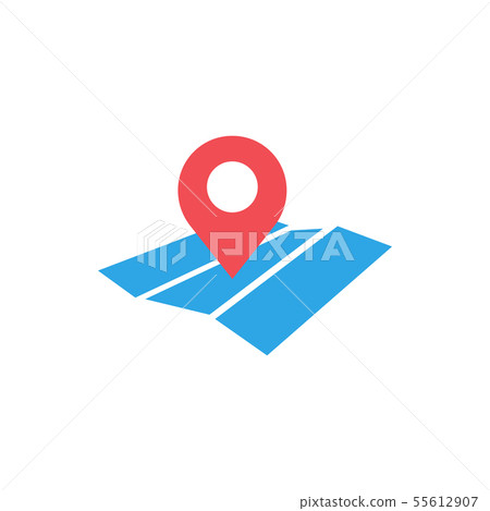 Pin map graphic design template vector isolated - Stock Illustration ...