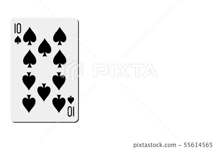 Playing card spade 10 - Stock Illustration [55614565] - PIXTA