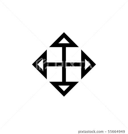 Arrow four way icon design template vector - Stock Illustration ...