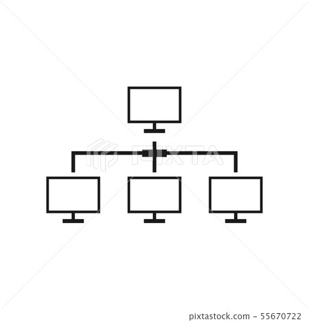 Computer network icon design template vector - Stock Illustration ...