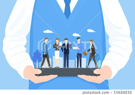 Safe and protecting people concept illustration... - Stock Illustration ...