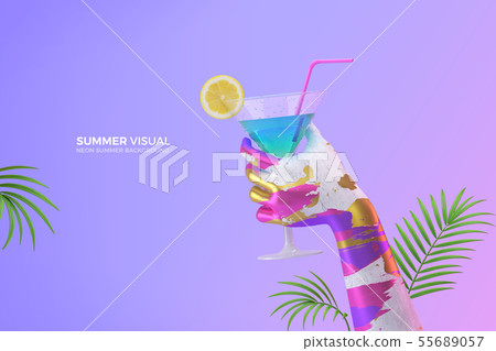 Summer Visual 004 - Stock Illustration [55689057] - PIXTA