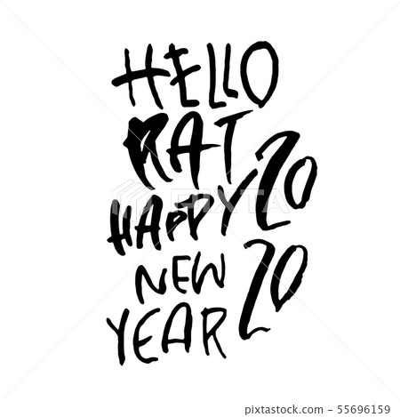 Hello rat. Hand drawn grunge lettering... - Stock Illustration ...