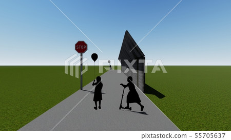 Block wall collapse sign CG3 - Stock Illustration [55705637] - PIXTA