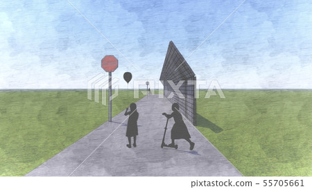 Block wall collapse sign CG12 - Stock Illustration [55705661] - PIXTA