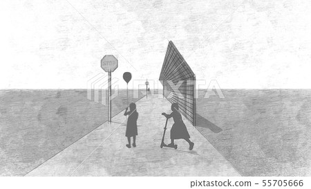 Block wall collapse sign CG16 - Stock Illustration [55705666] - PIXTA