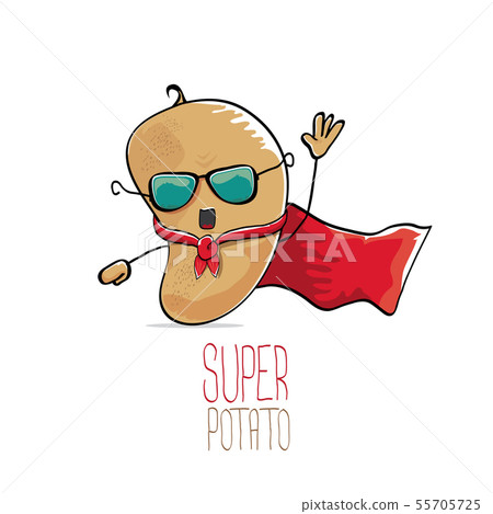 vector funny cartoon cute brown super hero... - Stock Illustration ...