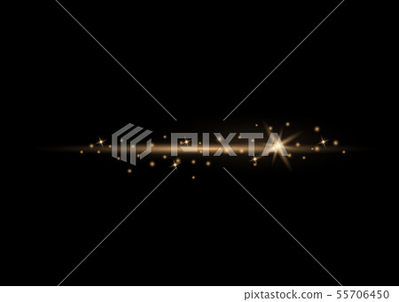 Glow line of dust and golden stars - Stock Illustration [55706450] - PIXTA