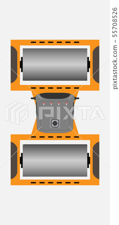 Top View Vector of roller machine - Stock Illustration [55708526] - PIXTA
