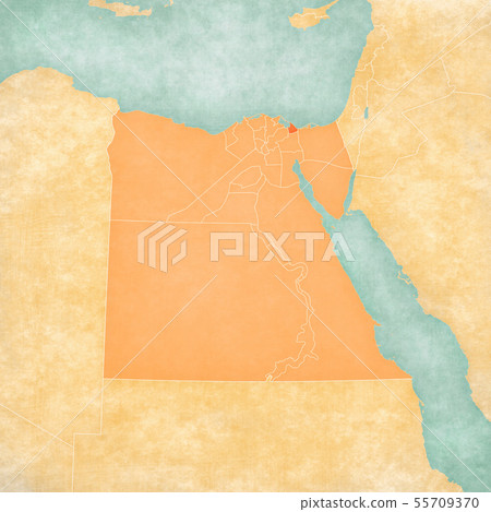 Map of Egypt - Port Said - Stock Illustration [55709370] - PIXTA