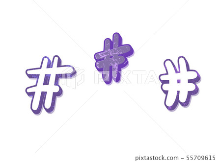 Set of hashtag signs. Vector illustration. - Stock Illustration ...