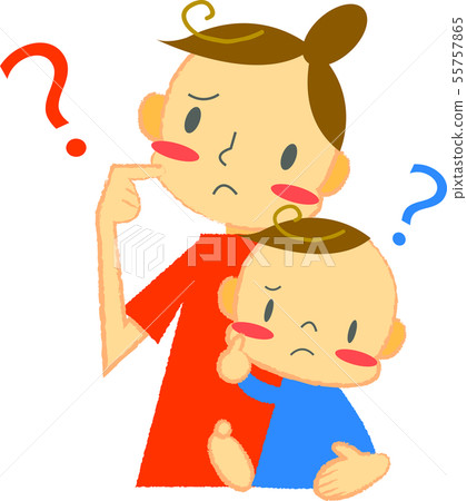 Mother and baby doubt - Stock Illustration [55757865] - PIXTA