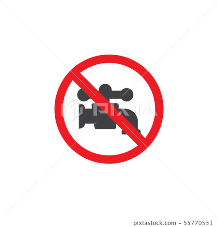 Non potable water icon design template vector - Stock Illustration ...