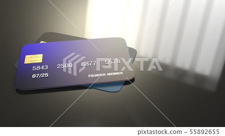 credit card 3d rendering for business concept. - Stock Illustration ...