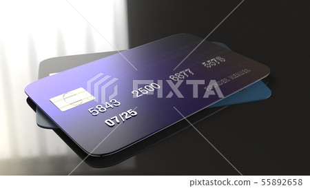 credit card 3d rendering for business concept. - Stock Illustration ...