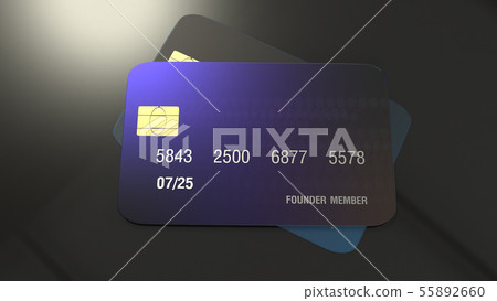 credit card 3d rendering for business concept. - Stock Illustration ...