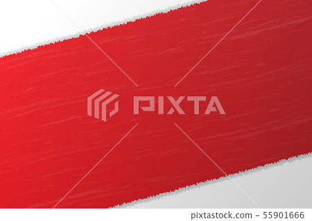 Red tear paper on white background. - Stock Illustration [55901666] - PIXTA