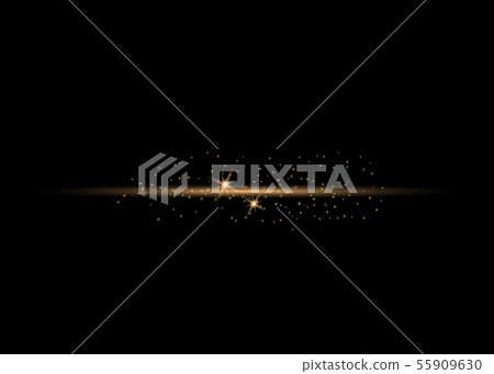 Glow line of dust and golden stars - Stock Illustration [55909630] - PIXTA