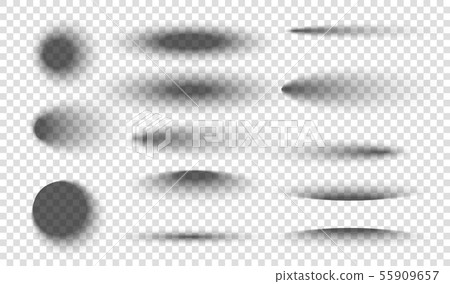 Realistic round shadow soft edges. Gray shadows - Stock Illustration ...