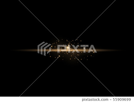 Glow line of dust and golden stars - Stock Illustration [55909699] - PIXTA