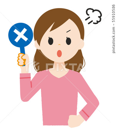 Woman to deny - Stock Illustration [55910586] - PIXTA