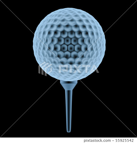 x ray golf ball on tee - Stock Illustration [55925542] - PIXTA