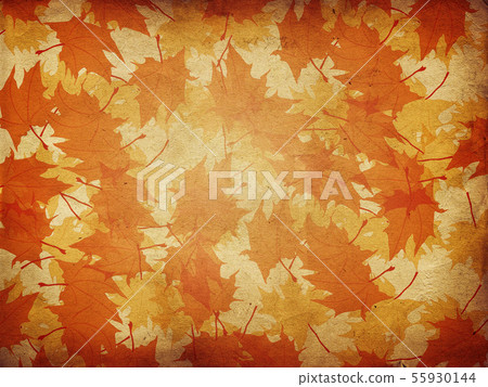 Maple leaves on paper background - Stock Illustration [55930144] - PIXTA