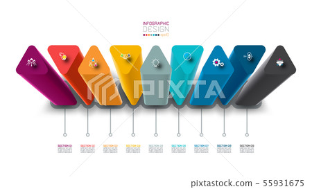 Vector Infographic label design with triangle - Stock Illustration ...