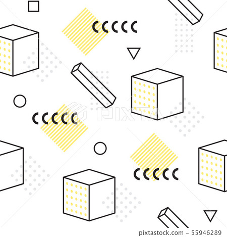 Abstract geometric seamless pattern - Stock Illustration [55946289] - PIXTA