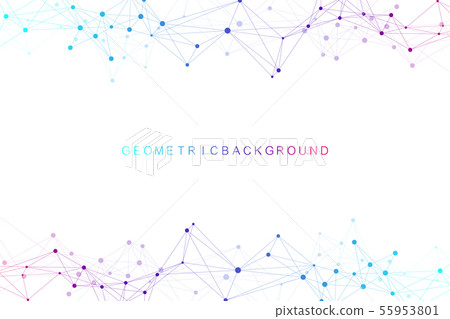 Big data visualization. Geometric abstract... - Stock Illustration ...