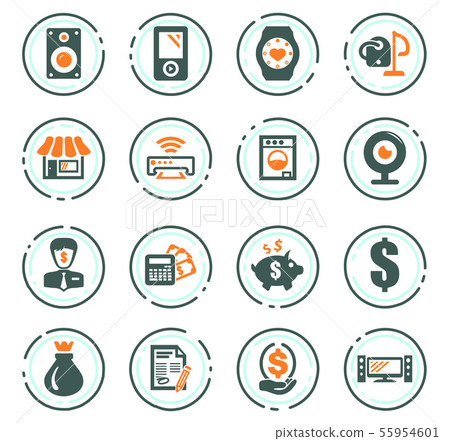 Pawn shop icons set - Stock Illustration [55954601] - PIXTA