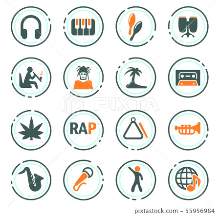 Rap Music icons set - Stock Illustration [55956984] - PIXTA