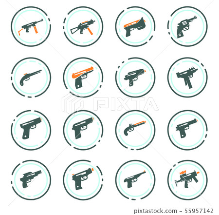 Set of hand weapons - Stock Illustration [55957142] - PIXTA