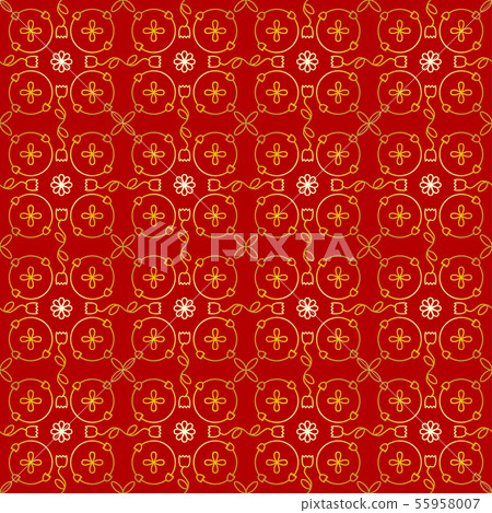 Red and golden chinese traditional pattern - Stock Illustration ...