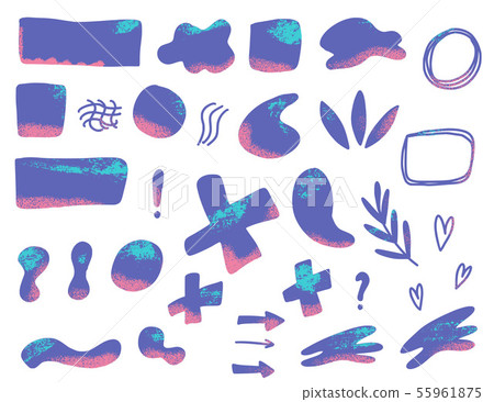 Set of collage design elements. Vector collection. - Stock Illustration ...