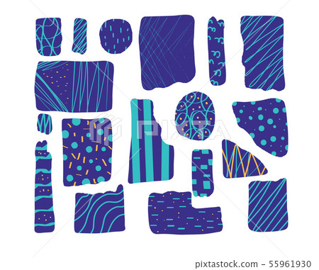 Set of random design elements. Vector collection. - Stock Illustration ...