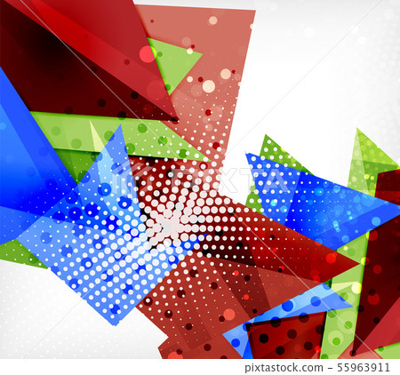 Modern origami card. Modern origami design... - Stock Illustration ...