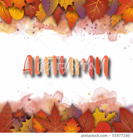 An abstract Autumn theme artistic background . - Stock Illustration ...