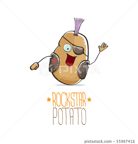 vector funny cartoon cute brown punk rock star... - Stock Illustration ...