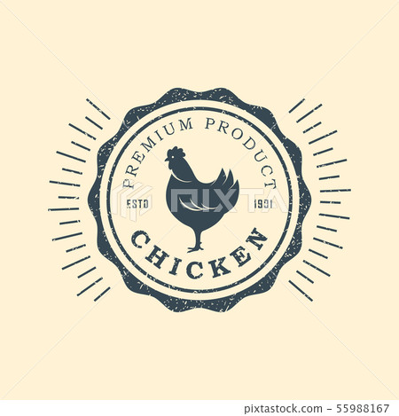 Premium chicken logo. Labels, badges and design... - Stock Illustration ...