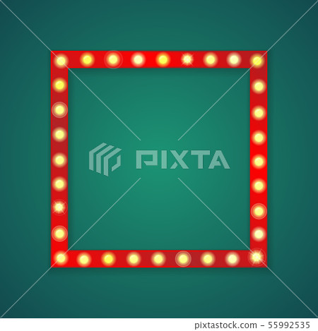 Red light square frame background - Stock Illustration [55992535] - PIXTA