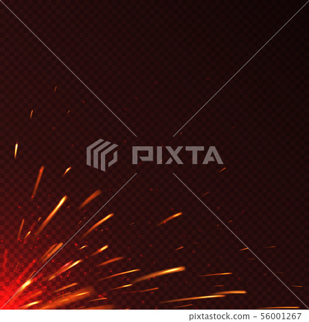 Glowing red fire sparks isolated vector background - Stock Illustration ...