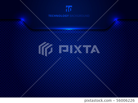 Template technology concept geometric header blue - Stock Illustration ...