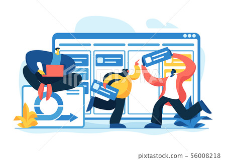Kanban board concept vector illustration - Stock Illustration [56008218] - PIXTA