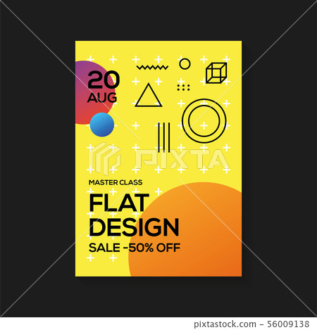 Flat Design Poster Templates - Stock Illustration [56009138] - PIXTA