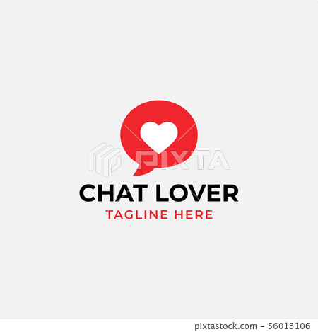 Chat lover logo design template vector isolated - Stock Illustration ...