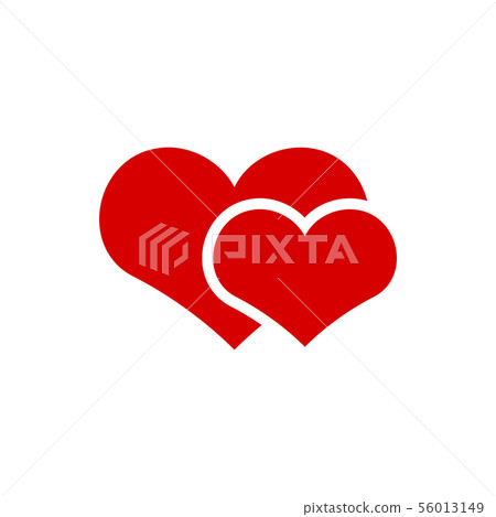 Couple heart icon graphic design template vector - Stock Illustration ...
