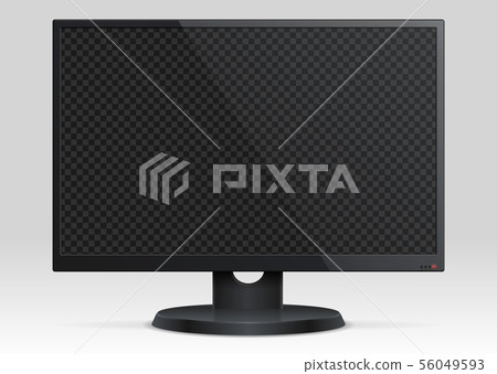 Empty computer lcd monitor with transparency... - Stock Illustration [56049593] - PIXTA