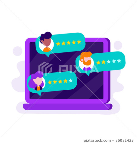 Review rating bubble speeches.Modern flat - Stock Illustration ...