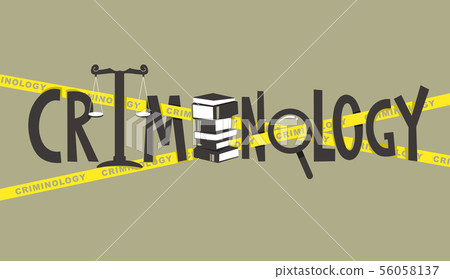 Criminology Lettering Design Illustration - Stock Illustration ...